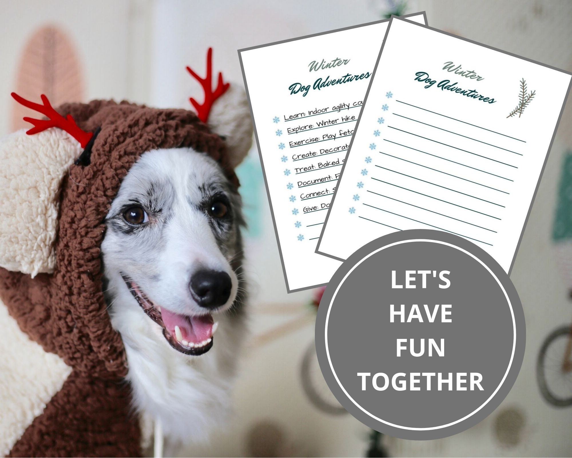 WINTER Dog Bucket List Adventure Activities Digital Download Printable ...