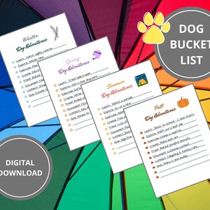 Dog Bucket List 4 Seasons Digital Download Printable - Etsy