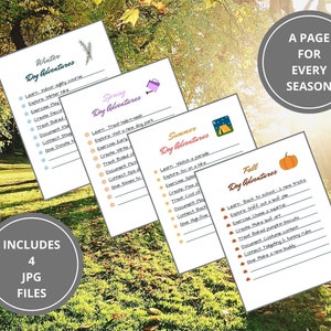 Dog Bucket List 4 Seasons Digital Download Printable - Etsy