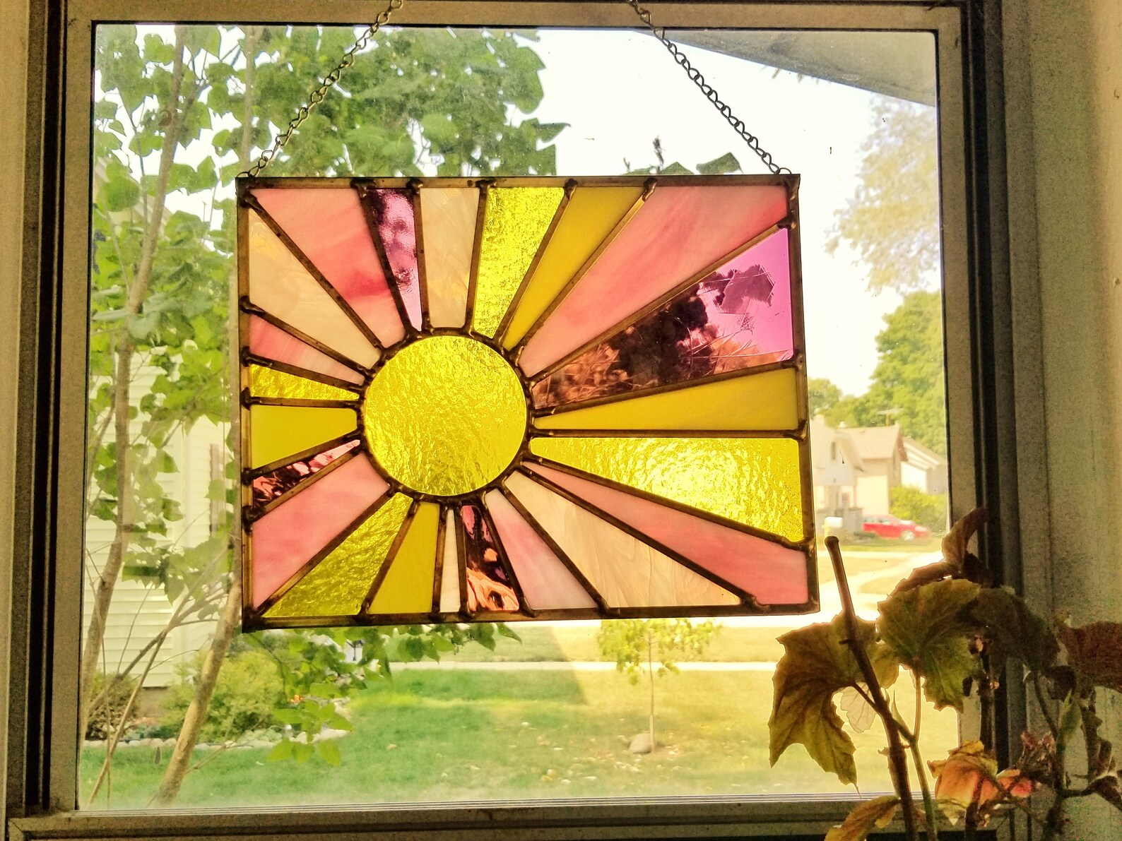 Stained Glass Sunburst Suncatcher - Etsy