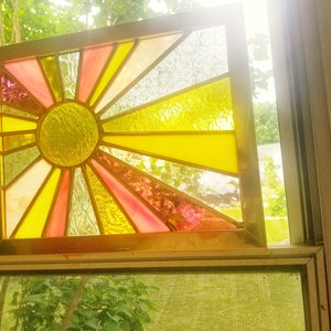 Stained Glass Sunburst Suncatcher - Etsy