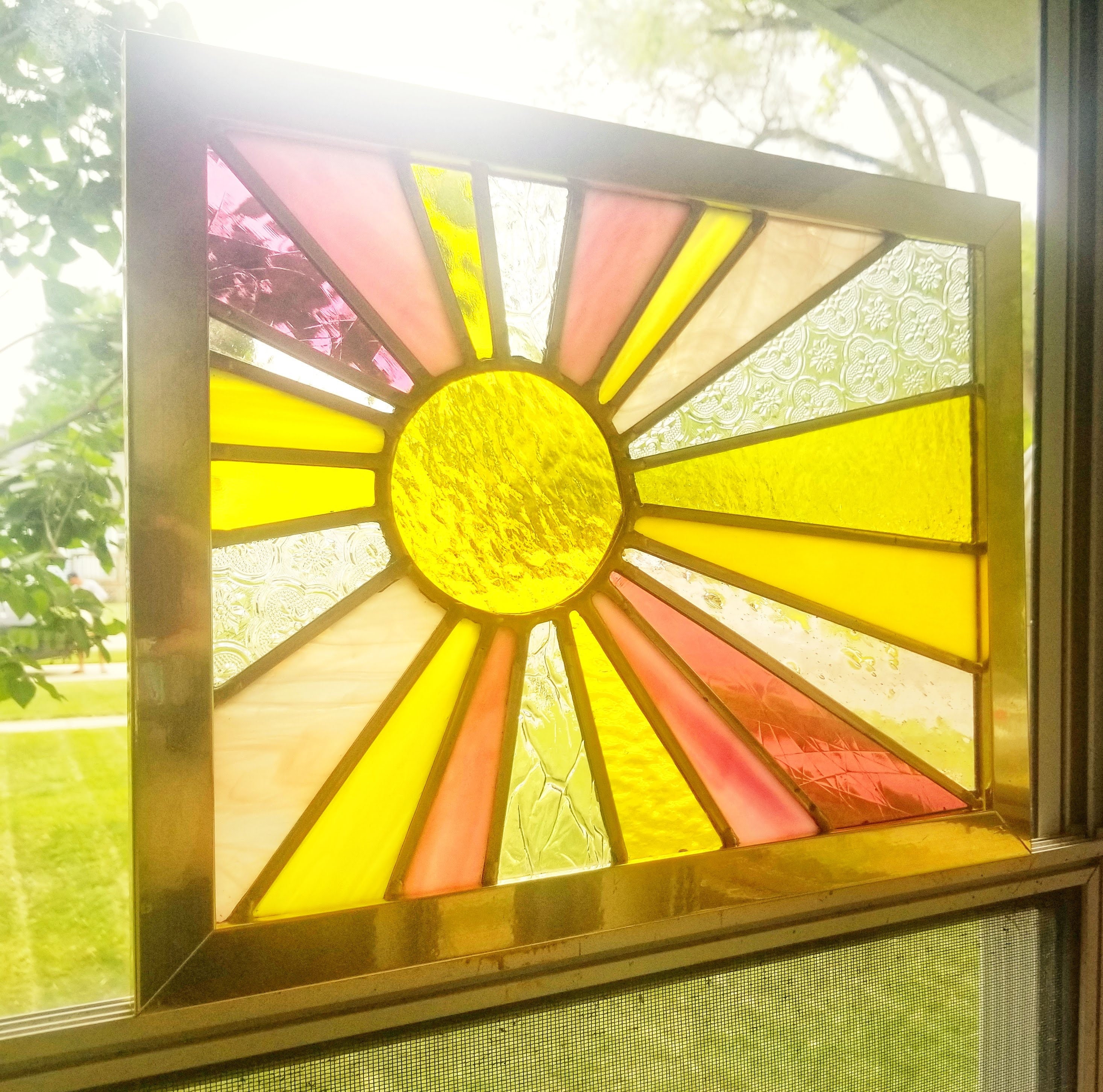 Stained Glass Sunburst Suncatcher - Etsy