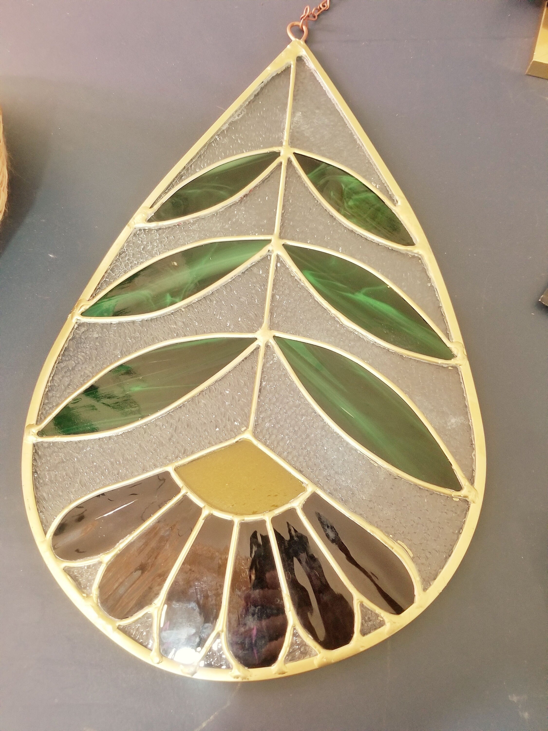 Stained Glass Tear Drop Flower - Etsy