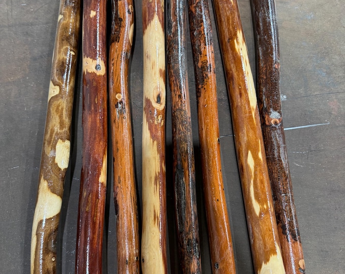 Aspen Walking Stick, Hiking Staff, Wood Cane, Choose Your Stain ...