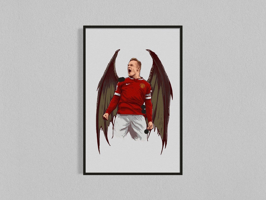 Wayne Rooney Poster Manchester United Legend Digital File Football Wall ...