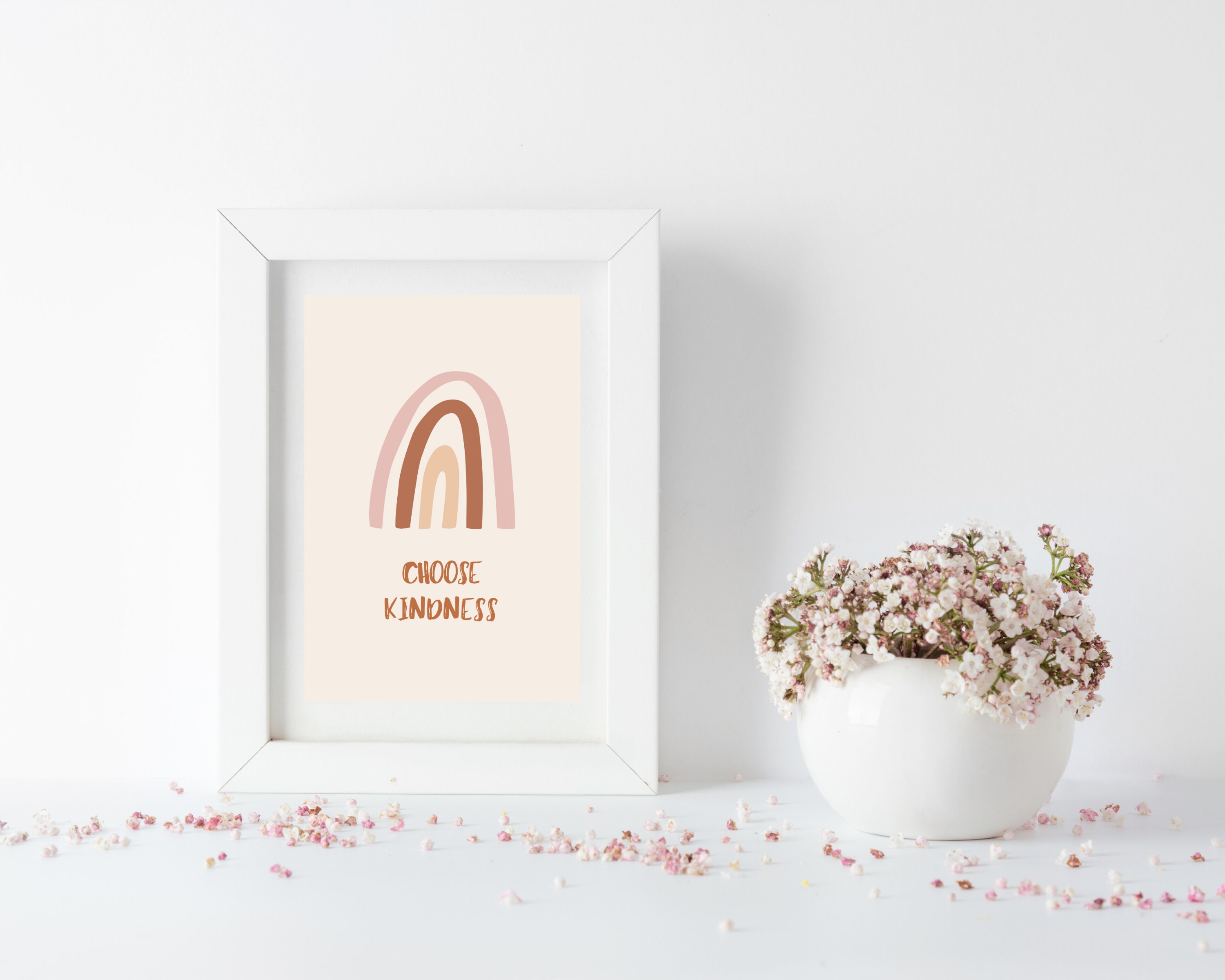 Choose Kindness Rainbow Digital Print Rainbow Print Nursery - Etsy
