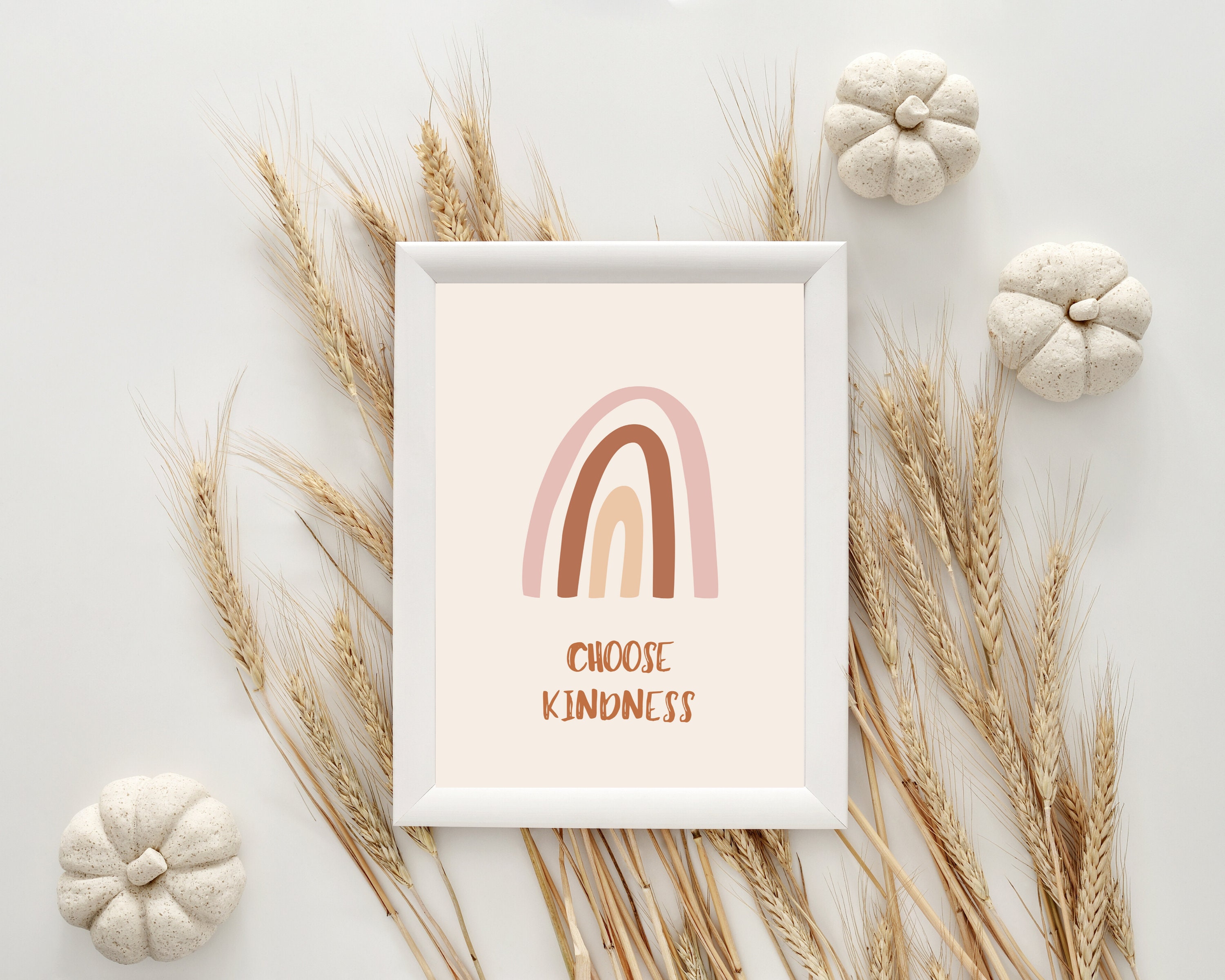 Choose Kindness Rainbow Digital Print Rainbow Print Nursery - Etsy