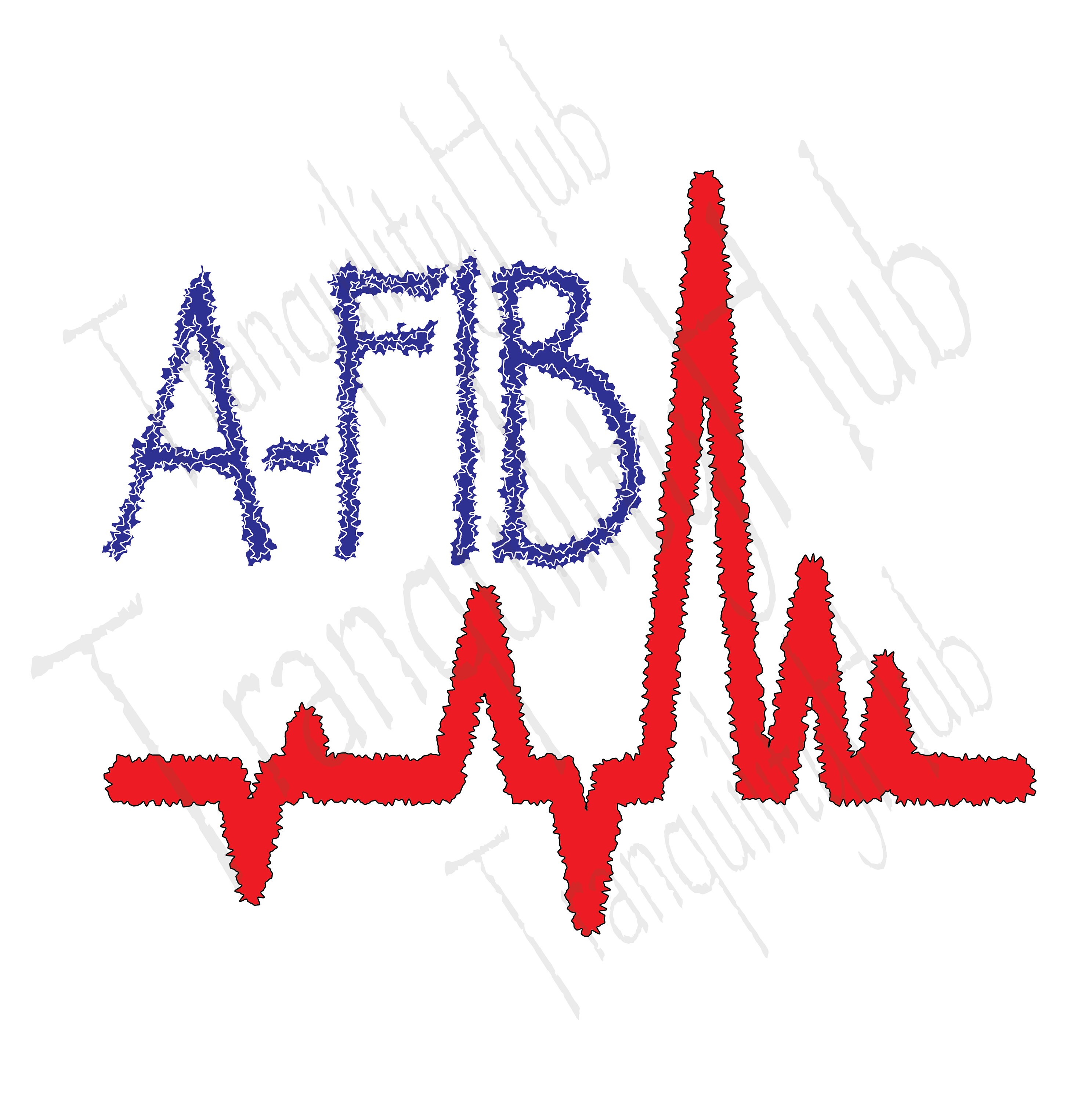Atrial Fibrillation Awareness SVG, A-FIB, Heart Patient Awareness Gift ...