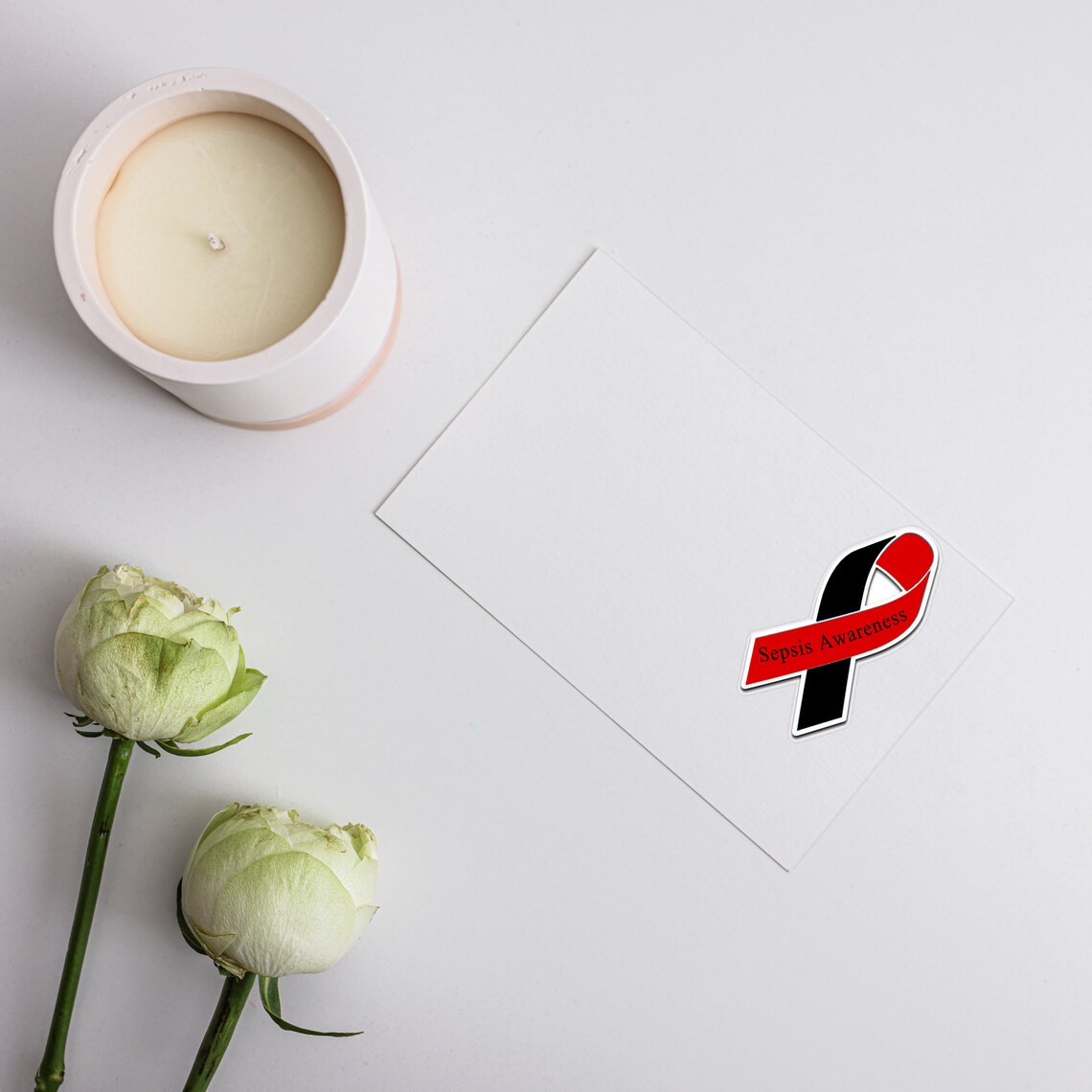 50 Sepsis Awareness Ribbon Stickers, Health Advocacy and Educational ...