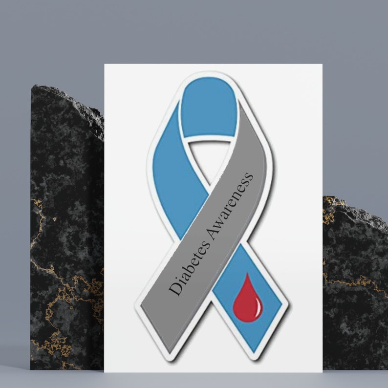 Diabetes Awareness Ribbon SVG - Etsy
