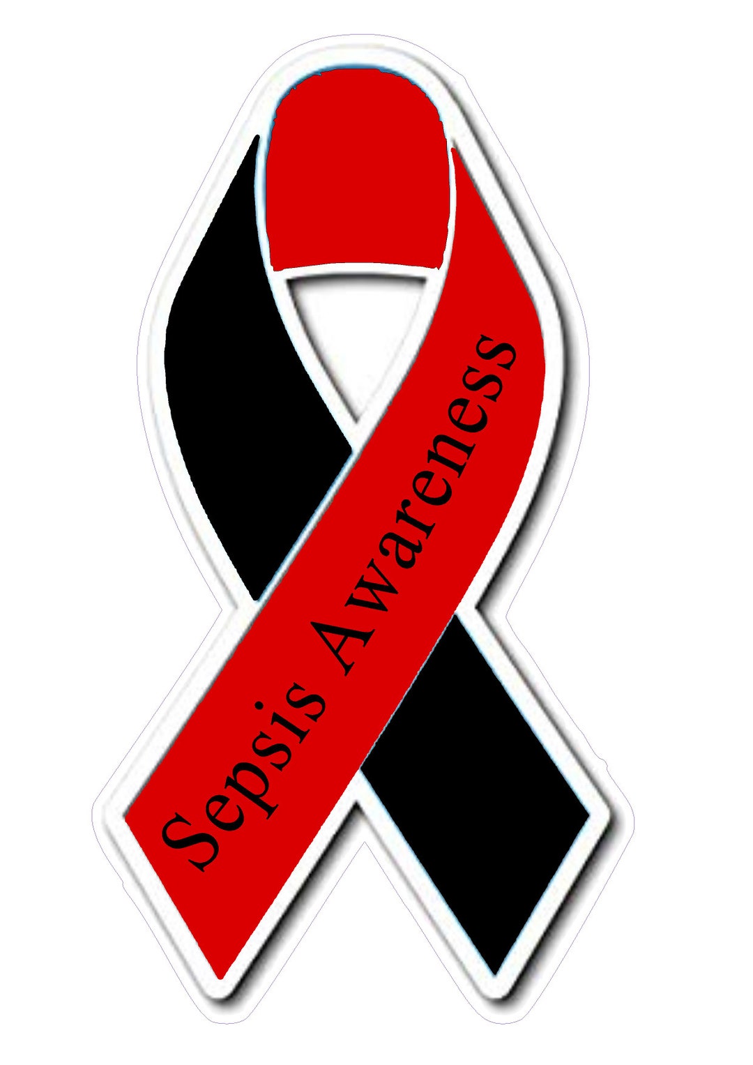 50 Sepsis Awareness Ribbon Stickers, Health Advocacy and Educational ...