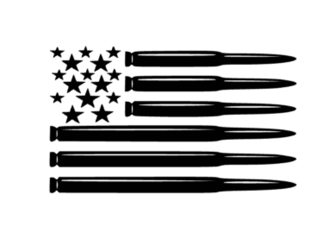 American Flag Bullets Decal - Etsy