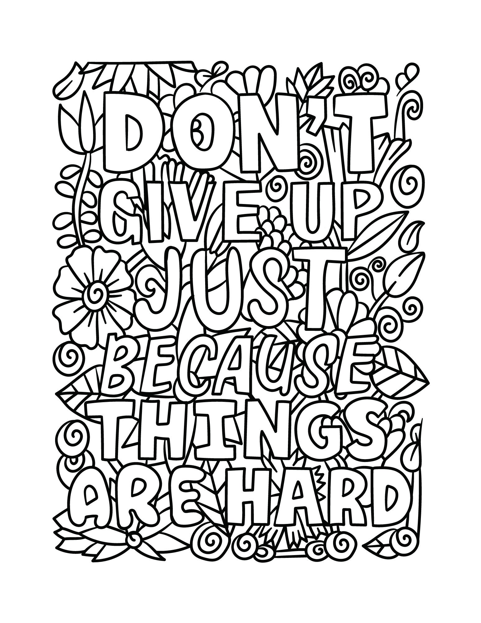 Positive Motivation Coloring Pages Quote Coloring Page Positive Quote ...