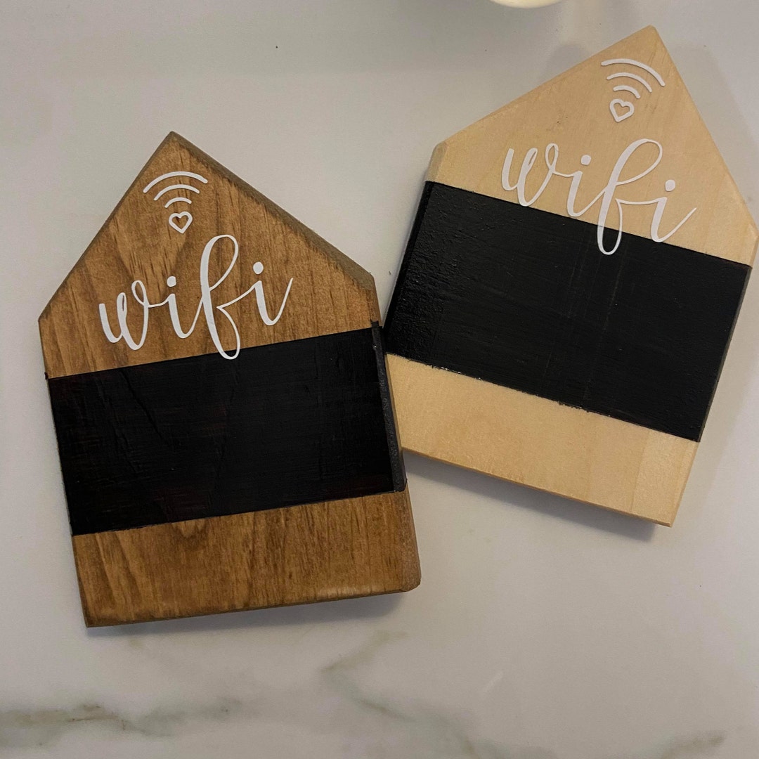 Wifi Sign Magnetic Wifi Sign Chalkboard WIFI Handmade Wooden Sign ...