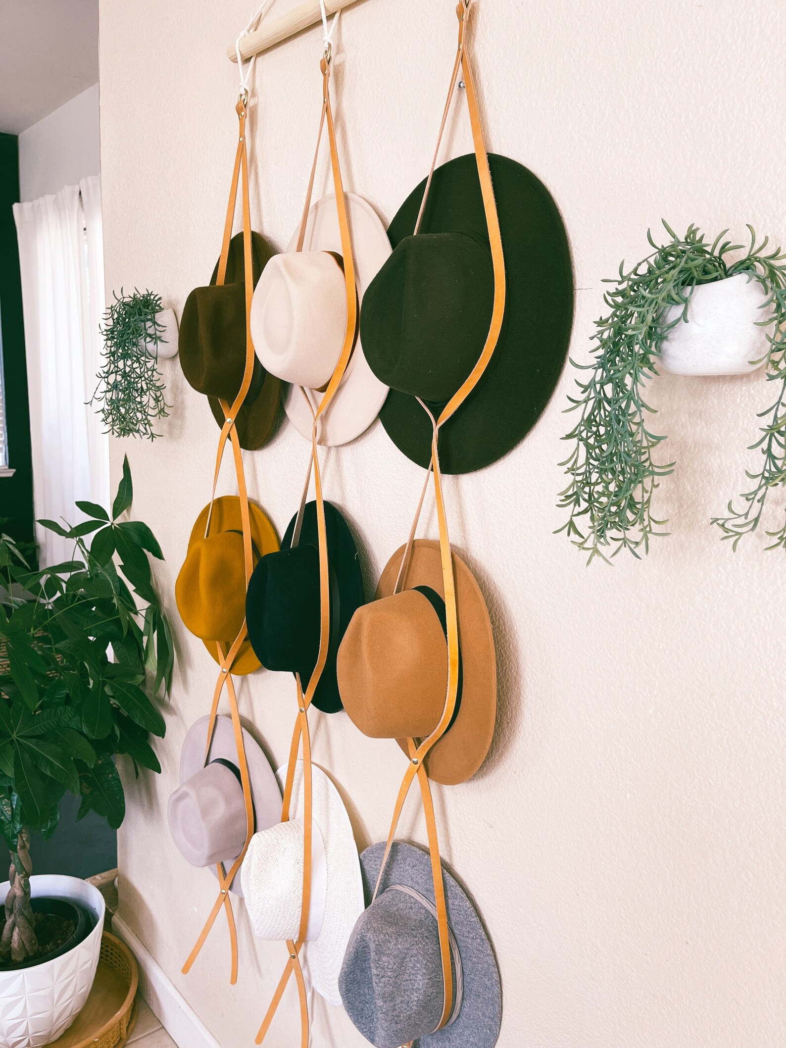 Hat Organizer Leather Hat Organizer Hat Rack Hat Organizer - Etsy