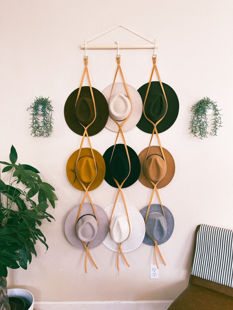 Hat Organizer Leather Hat Organizer Hat Rack Hat Organizer - Etsy