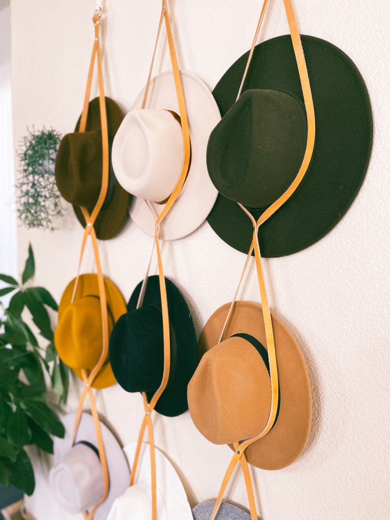 Hat Organizer Leather Hat Organizer Hat Rack Hat Organizer - Etsy