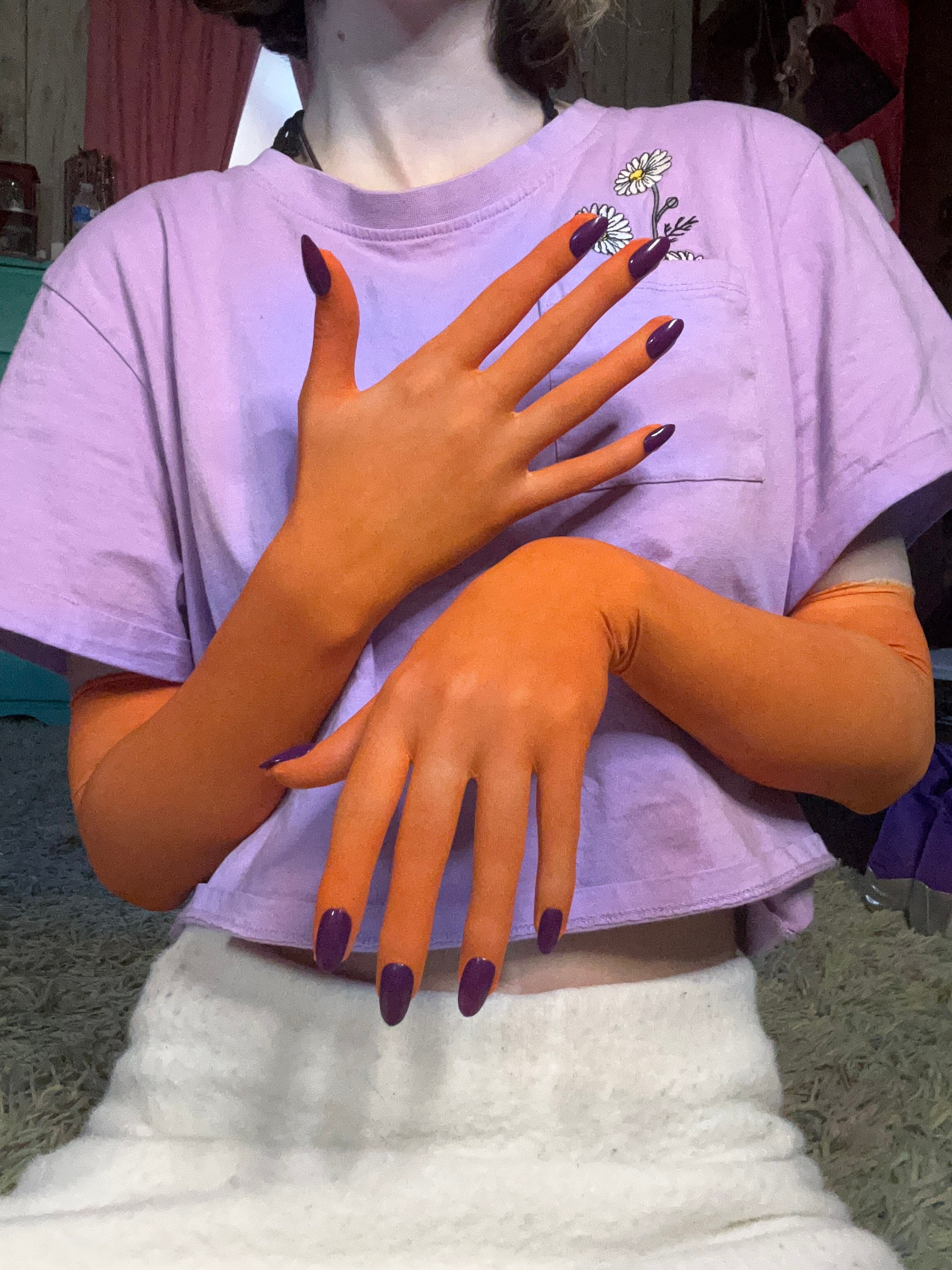 Cosplay Gloves With Acrylic Nails - Etsy