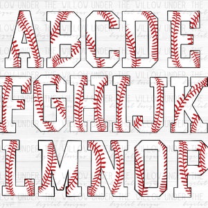 Baseball Letters PNG Alphabet PNG Instant Download - Etsy