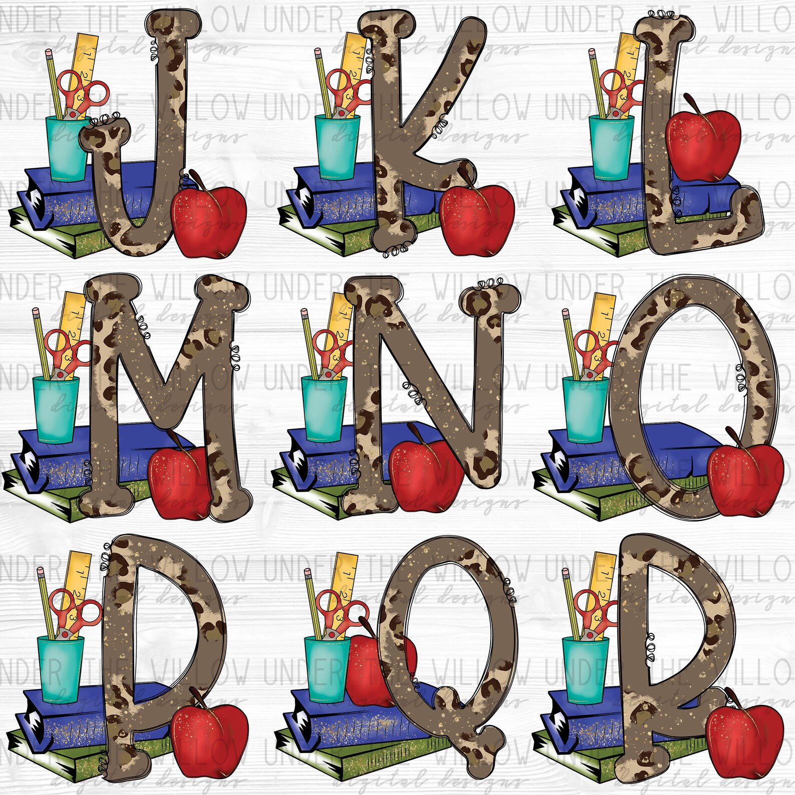 Teacher Alphabet PNG Design School Alphabet Sublimation - Etsy