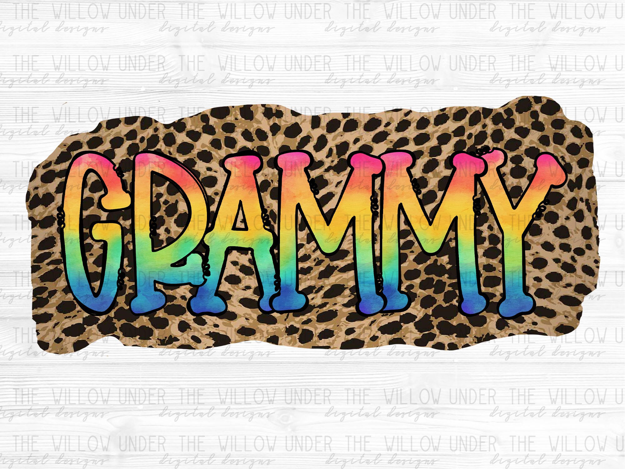 Grammy Leopard Tie Dye PNG Grandmother PNG Sublimation - Etsy