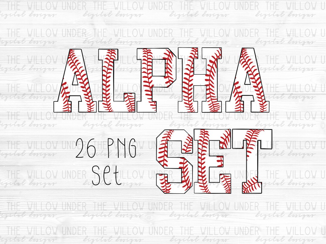 Baseball Letters PNG Alphabet PNG Instant Download - Etsy