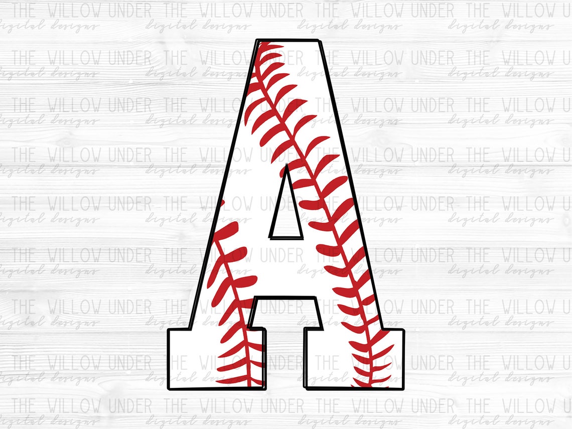 Baseball Letters PNG Alphabet PNG Instant Download - Etsy
