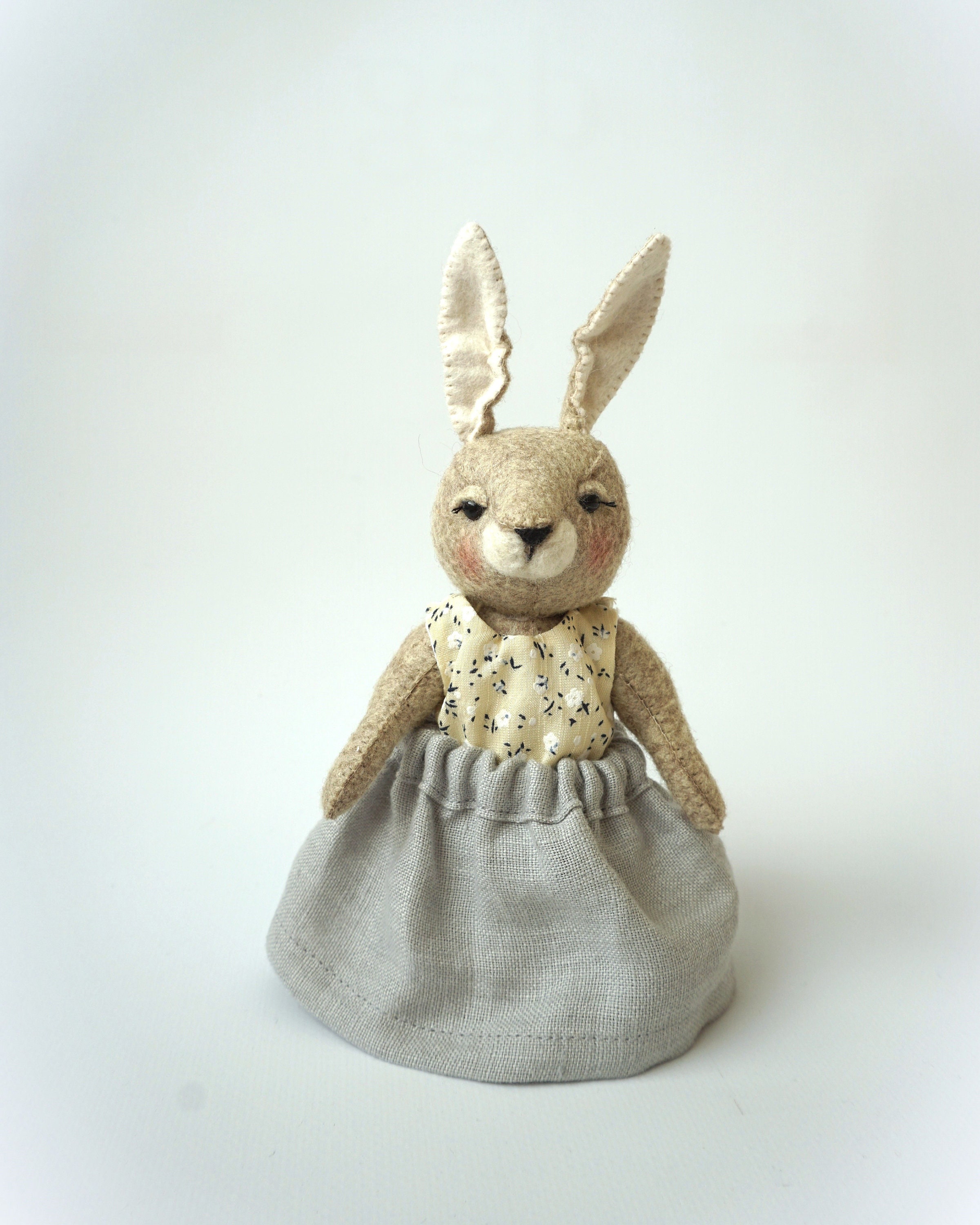 Collectible Rabbit Doll Set, Felt Rabbit Doll, Doll Set, Miniatures ...
