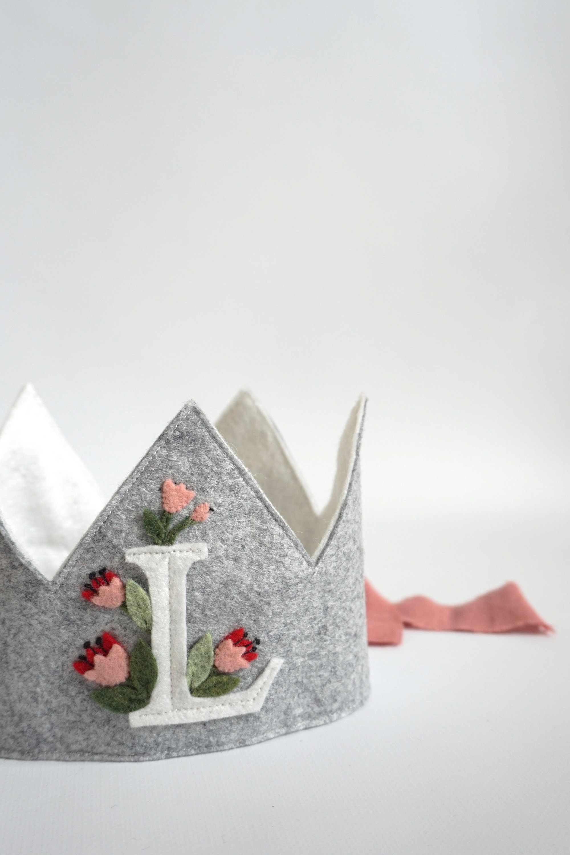 Kids Crown/ Personalized Crown/ Crown With Letter/ Flower Crown ...