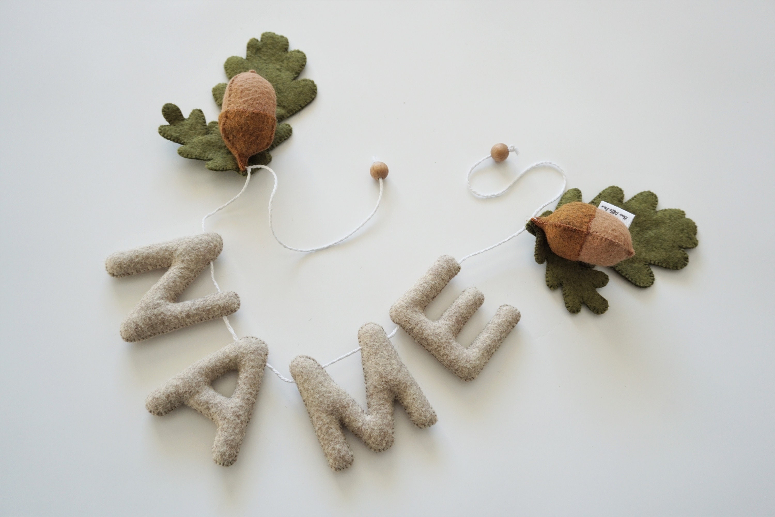Name Nursery Garland/acorns Garland/ Woodland Garland/ Nursery Decor ...