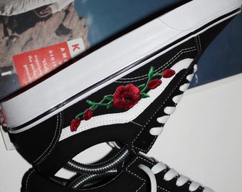 Custom Rose Vans | Etsy