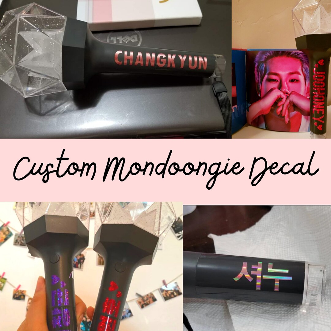 MONSTA X Hangul and English Kpop LIGHTSTICK Decals / Mondoongie ...