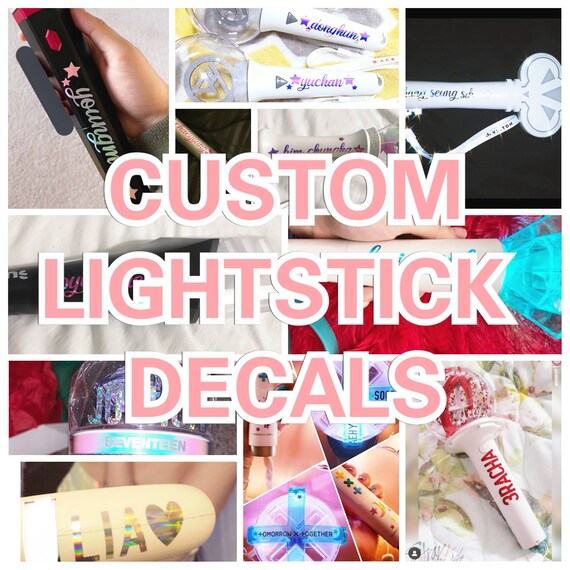 Custom Kpop LIGHTSTICK Decals/light Stick Stickers/ Custom | Etsy UK