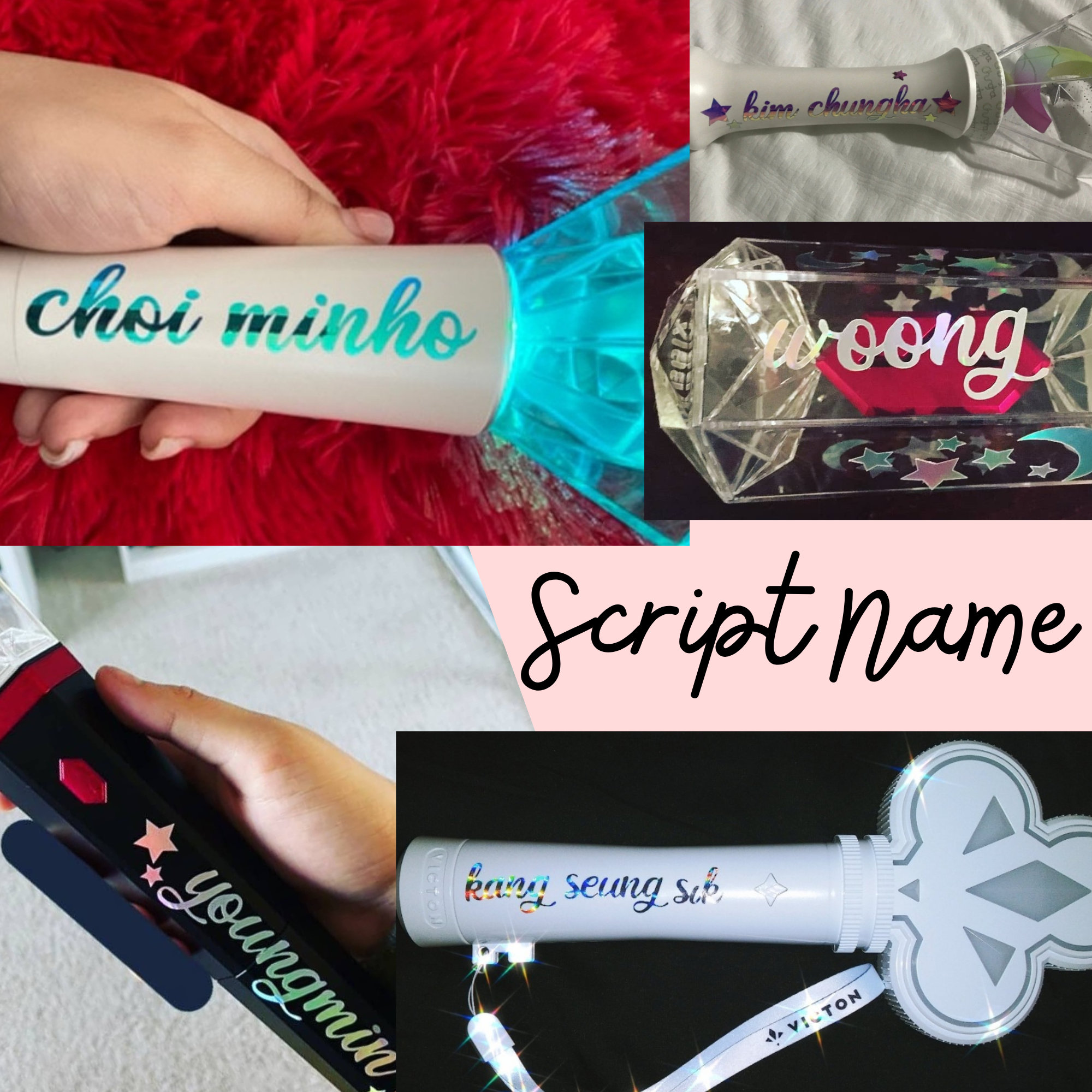 Custom Kpop LIGHTSTICK Decals/light Stick Stickers/ Custom - Etsy UK
