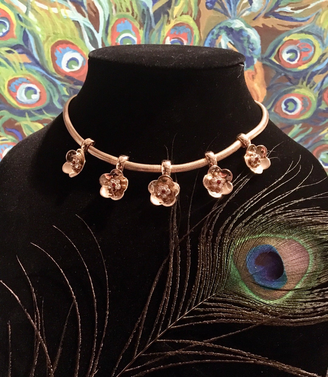 Caro Gold Ruby Flower Necklace - Etsy