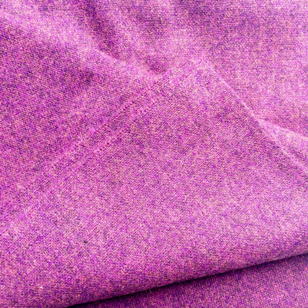 Vintage Pure Wool Skirting in Purple/pink - 1 Yard Piece - 92cm Long X ...