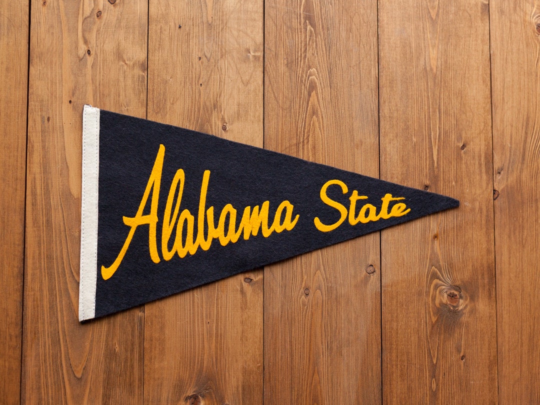 Classic Alabama State Pennant - Black - Etsy