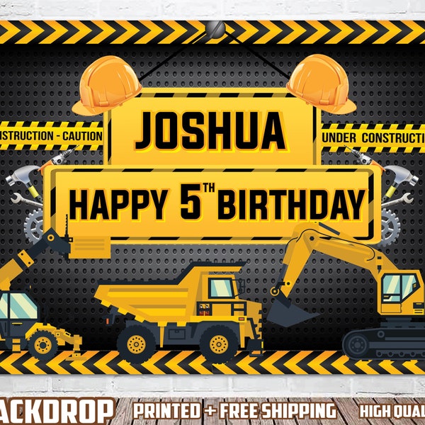 Construction Birthday Party Backdrop - Etsy