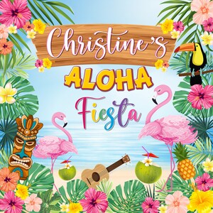 Hawaii Aloha Birthday Backdrop - Etsy