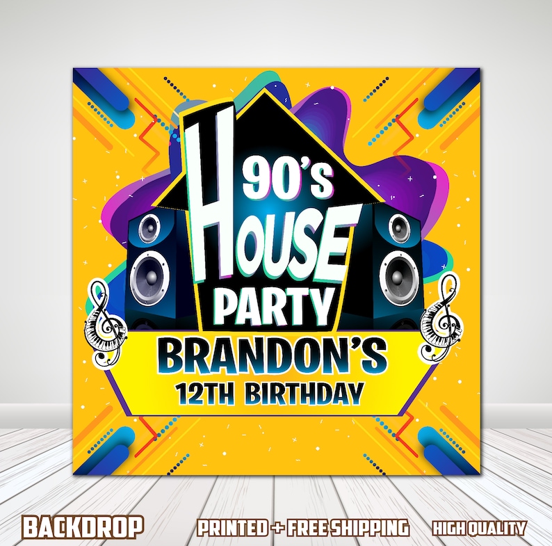 90s House Party Hip Hop Backdrop - Etsy