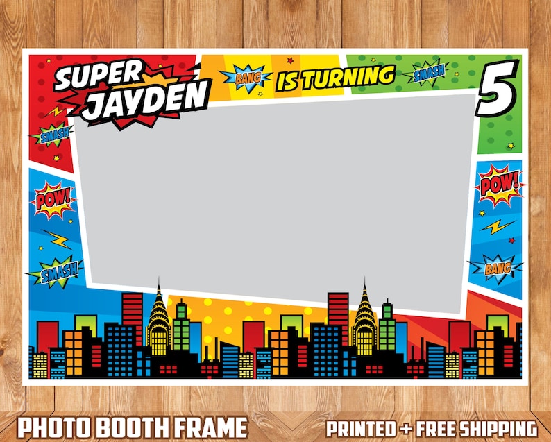 Super Hero Photo Booth Frame Printed and Shipped | Etsy UK