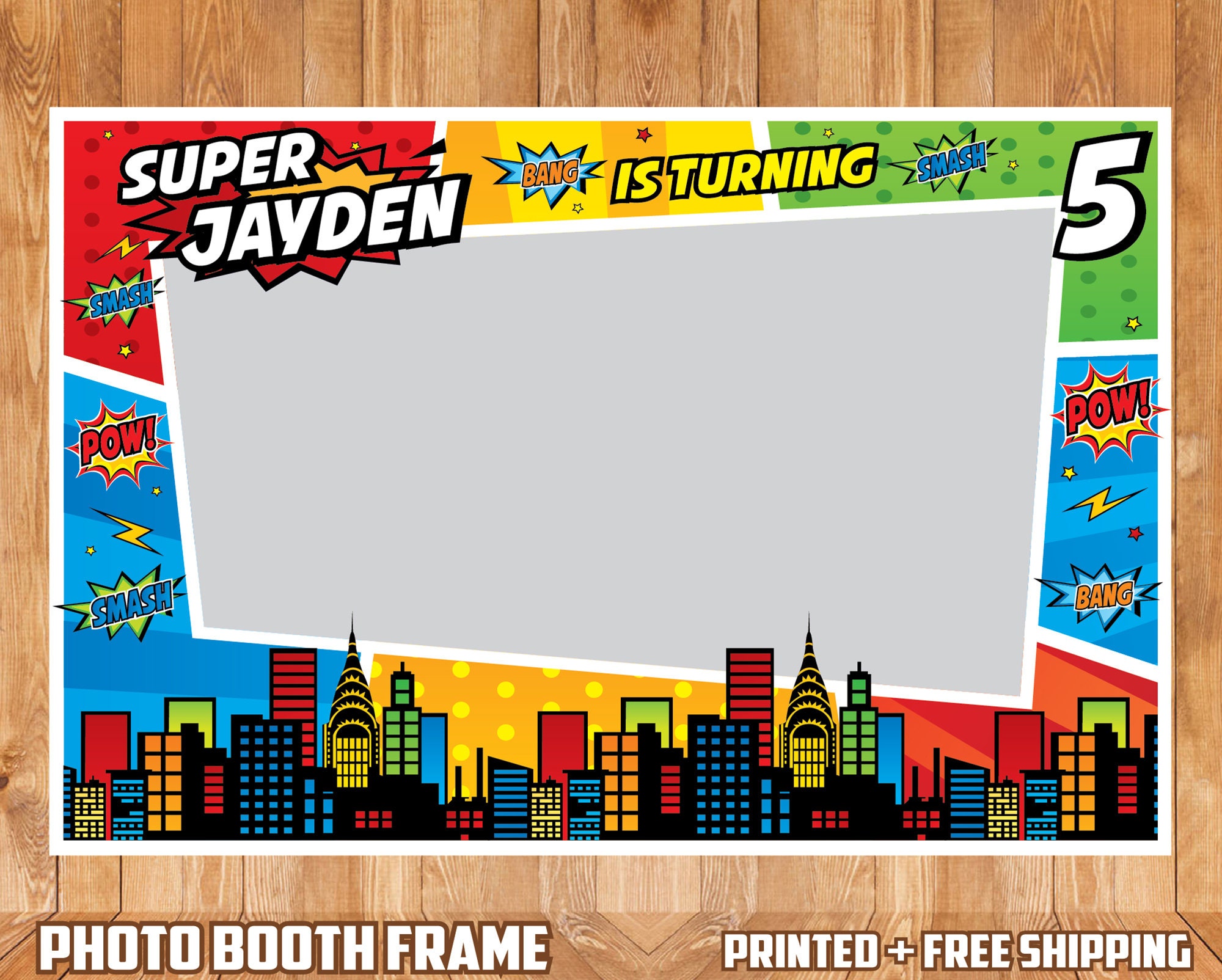 Super Hero Photo Booth Frame Printed and Shipped | Etsy UK