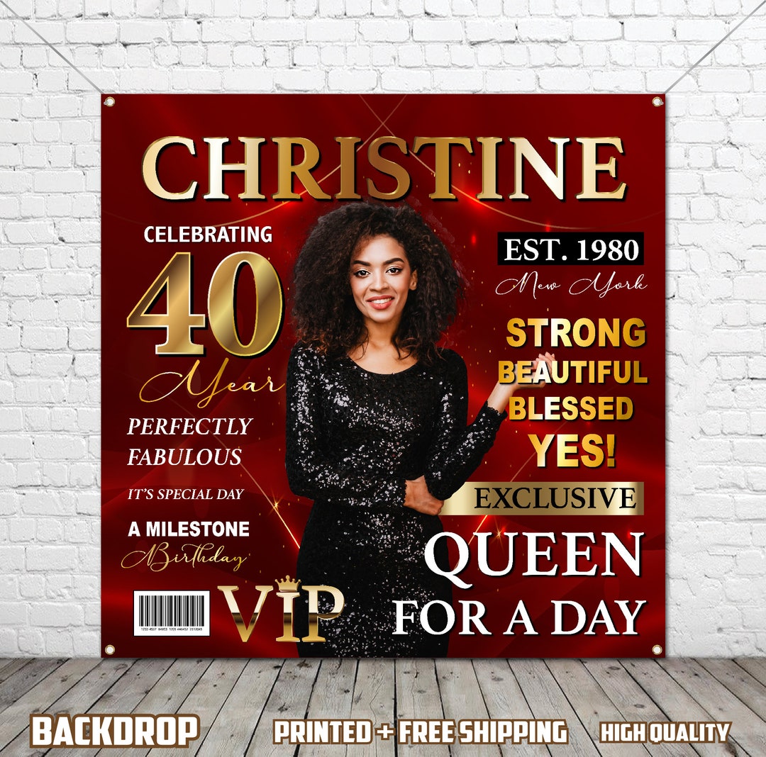 Magazine Photo Cover Birthday Backdrop - Etsy