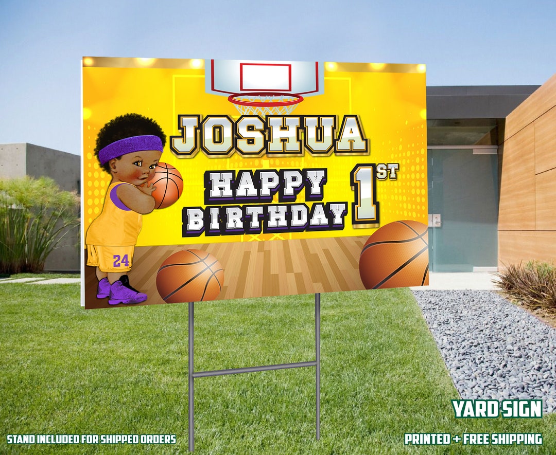 Baby Basketball Birthday Yard Sign, Basketball Baby Shower Sign ...