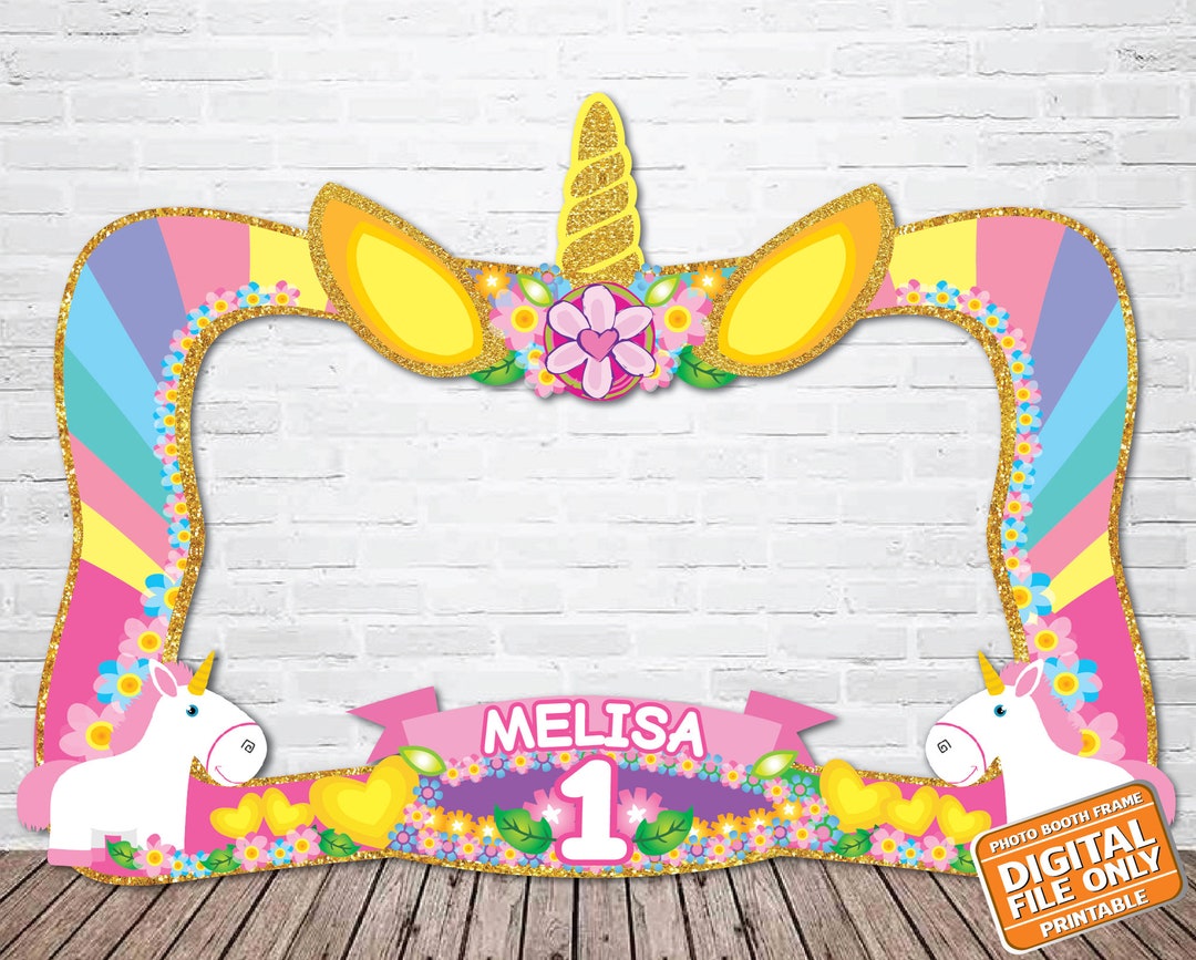 Unicorn Photo Booth Frame, Digital File Only - Etsy