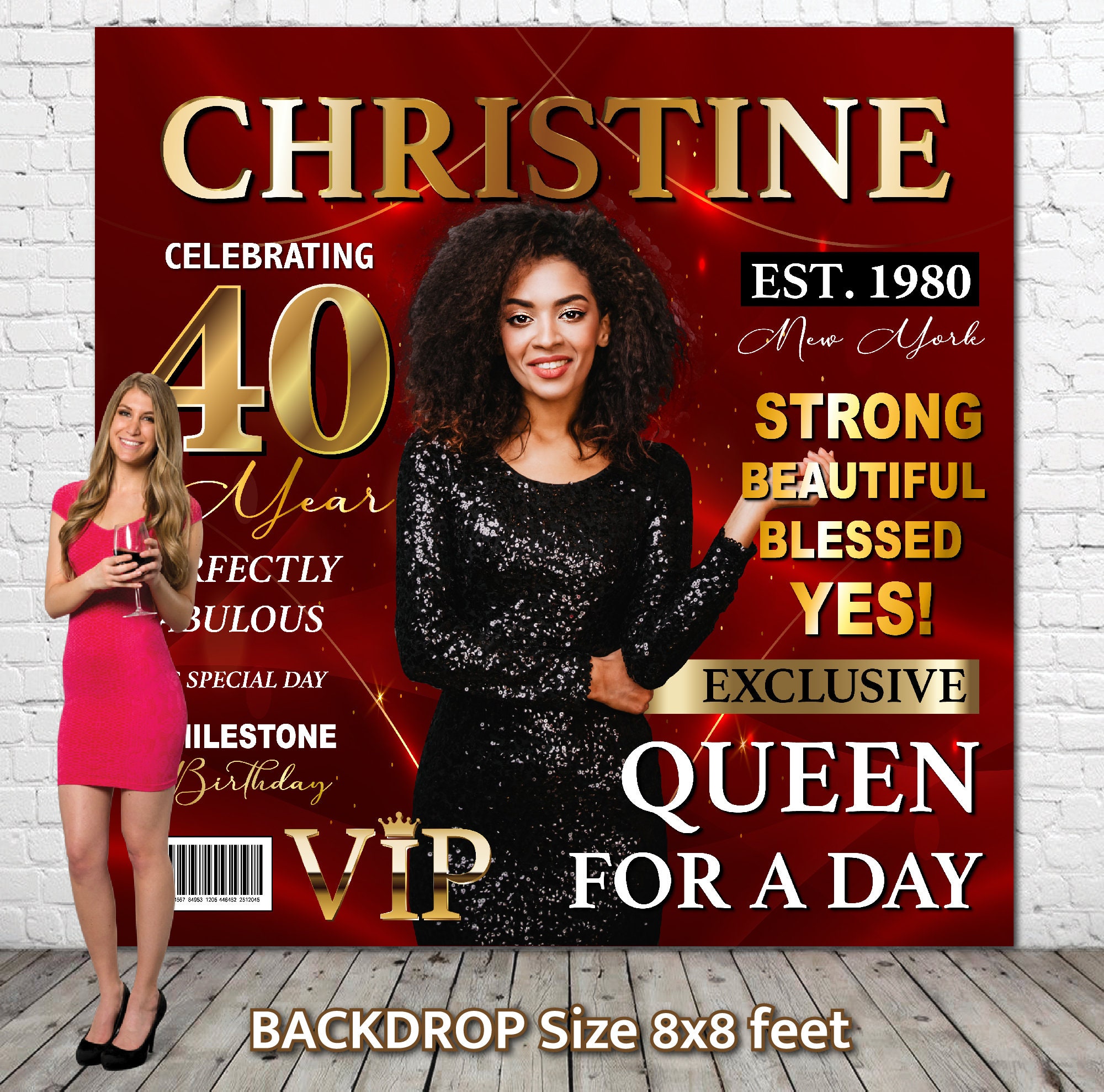Magazine Photo Cover Birthday Backdrop - Etsy