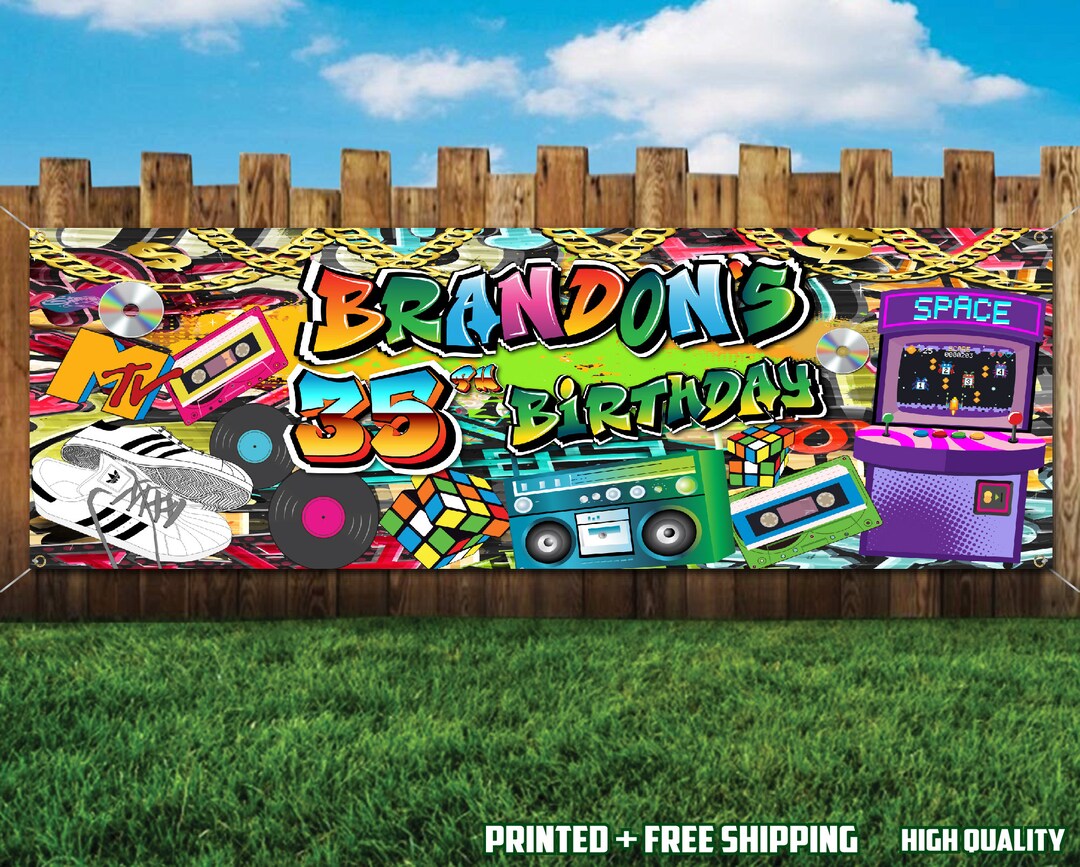Hip Hop Graffiti Birthday Banner - Etsy