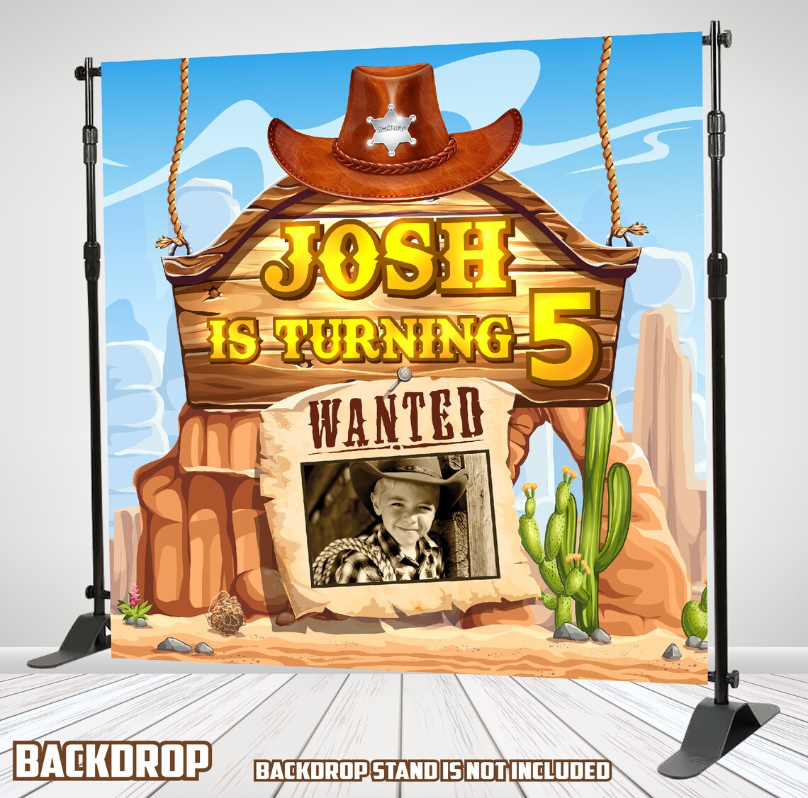 Western Cowboy Birthday Backdrop - Etsy