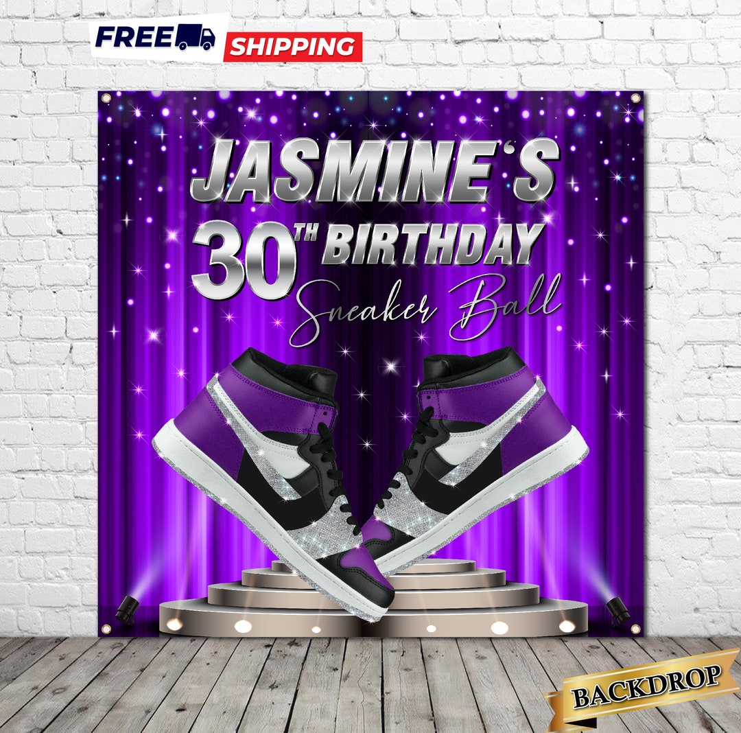 Sneaker Ball Birthday Backdrop - Etsy