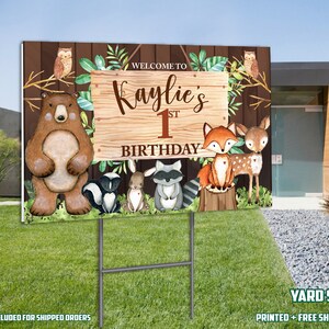Woodland Yard Sign, Woodland Welcome Sign, Printed and Shipped - Etsy